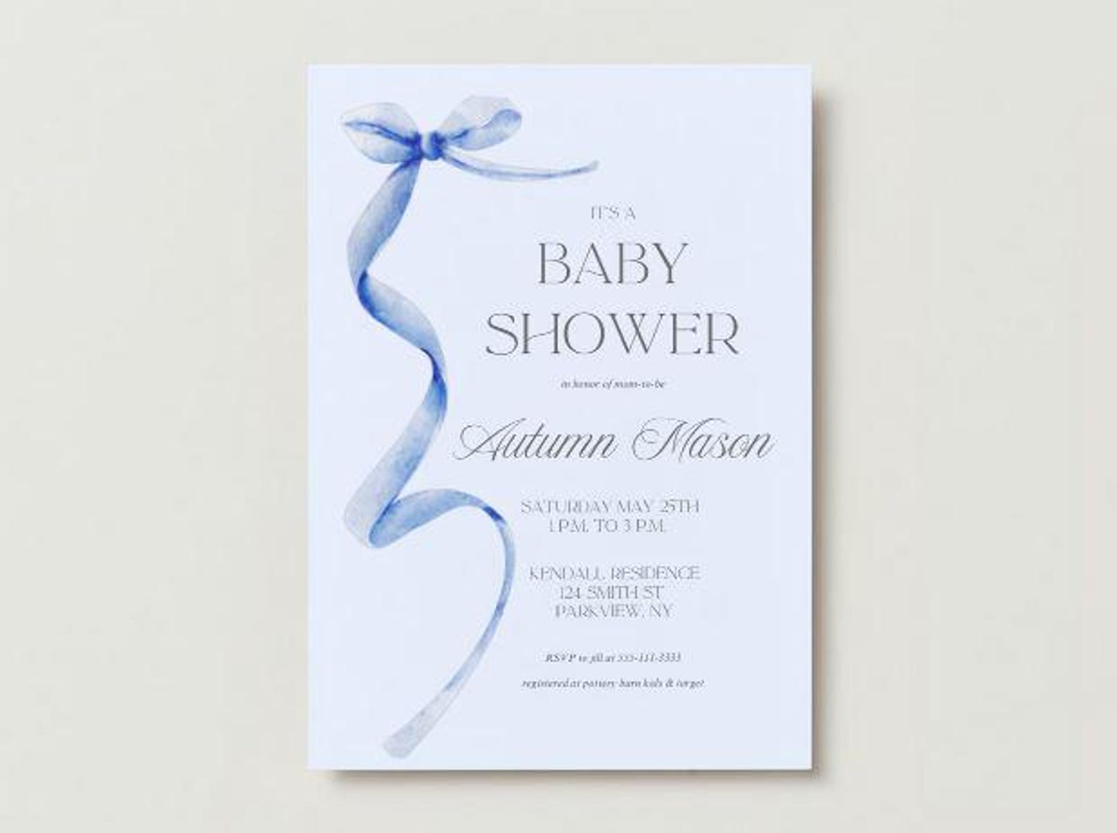 Baby Shower, Baby Shower Invitation, Baby Boy, Baby Boy Shower, Blue ...