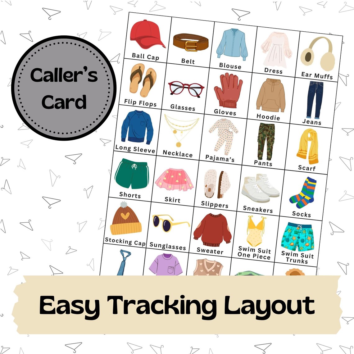 Clothing Bingo Game, Clothing Classroom Activity, Inclusive Bingo, 30 ...