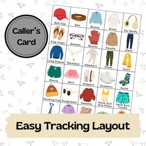 Clothing Bingo Game, Clothing Classroom Activity, Inclusive Bingo, 30 ...