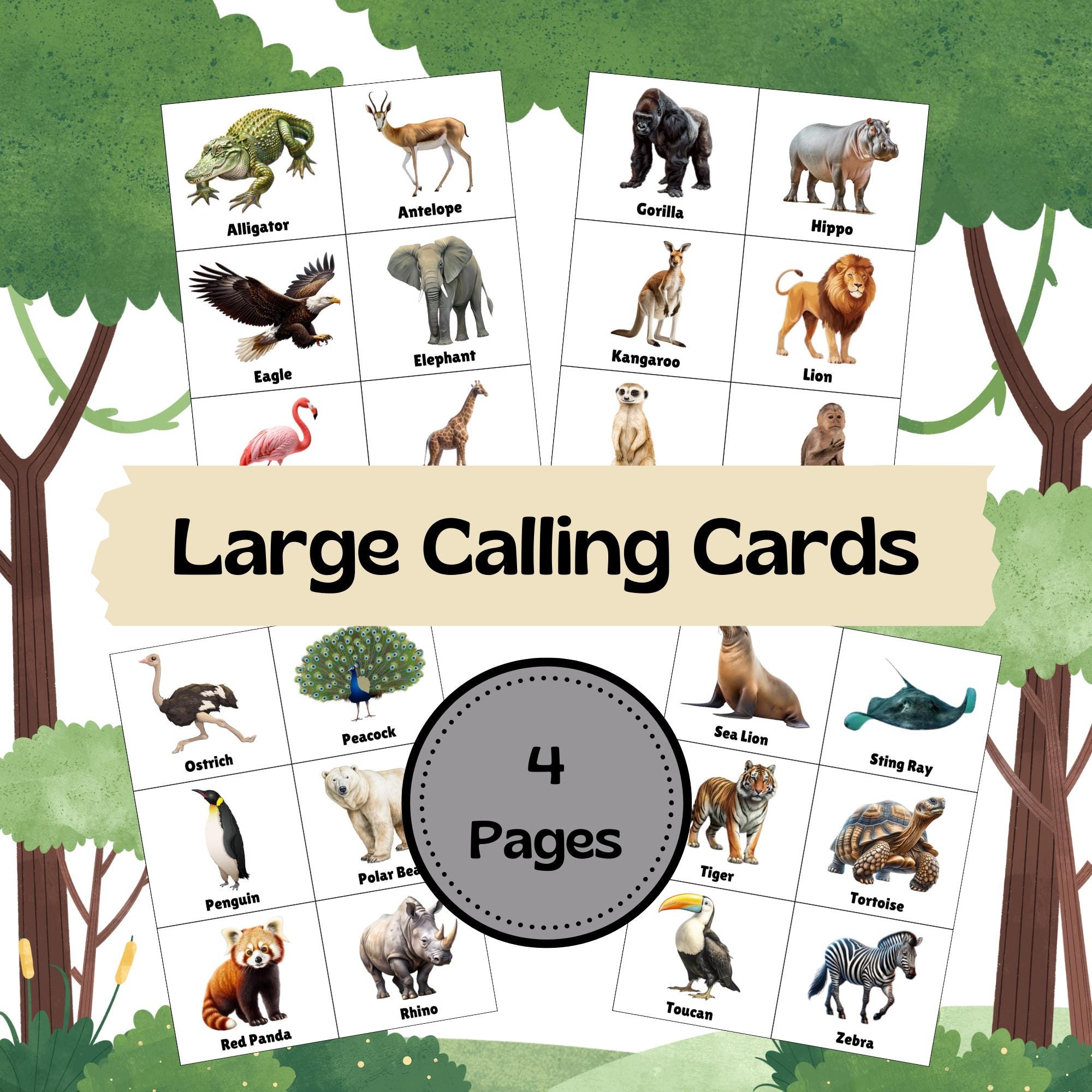 Zoo Animal Bingo Game, Zoo Animal Classroom Activity, Inclusive Zoo ...