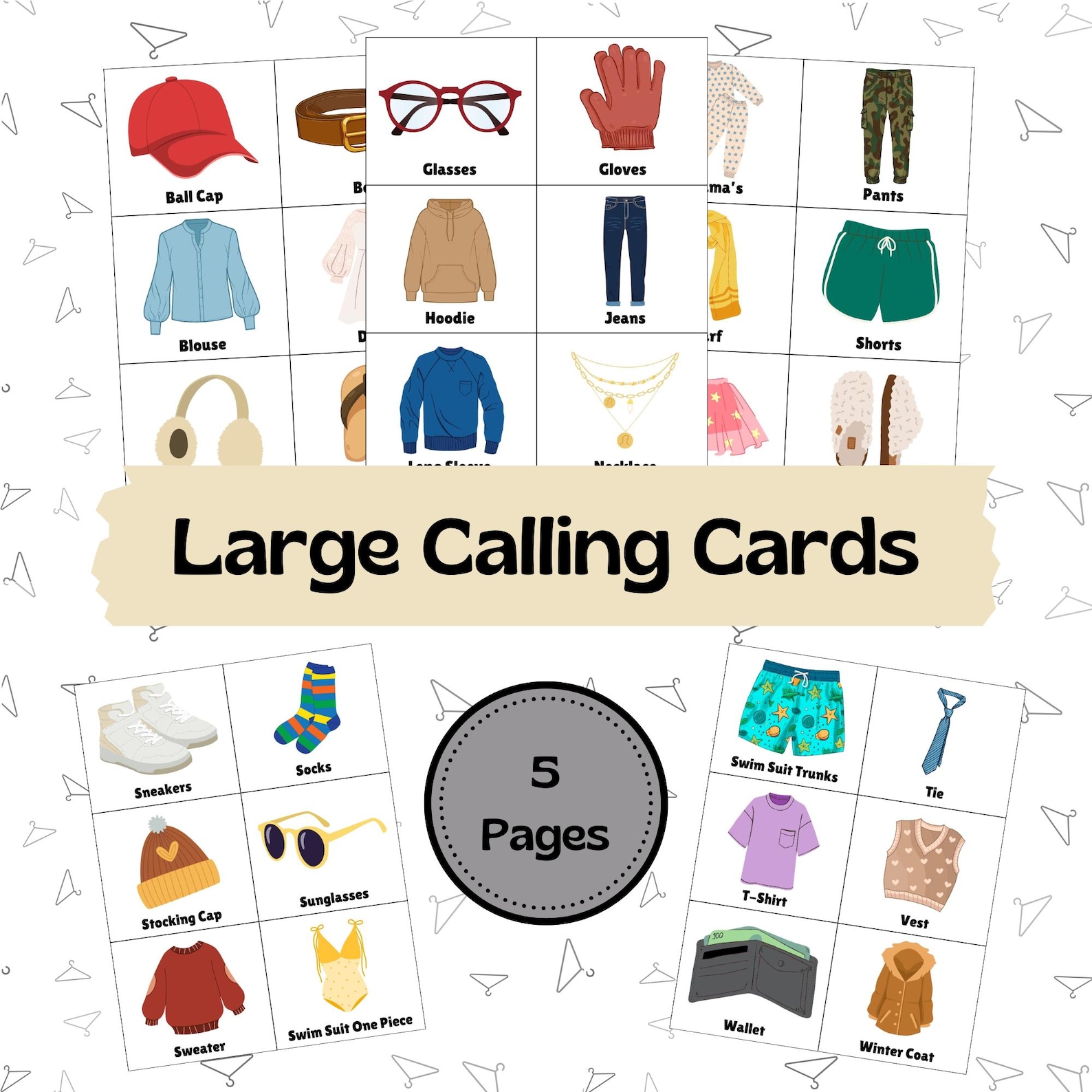 Clothing Bingo Game, Clothing Classroom Activity, Inclusive Bingo, 30 ...