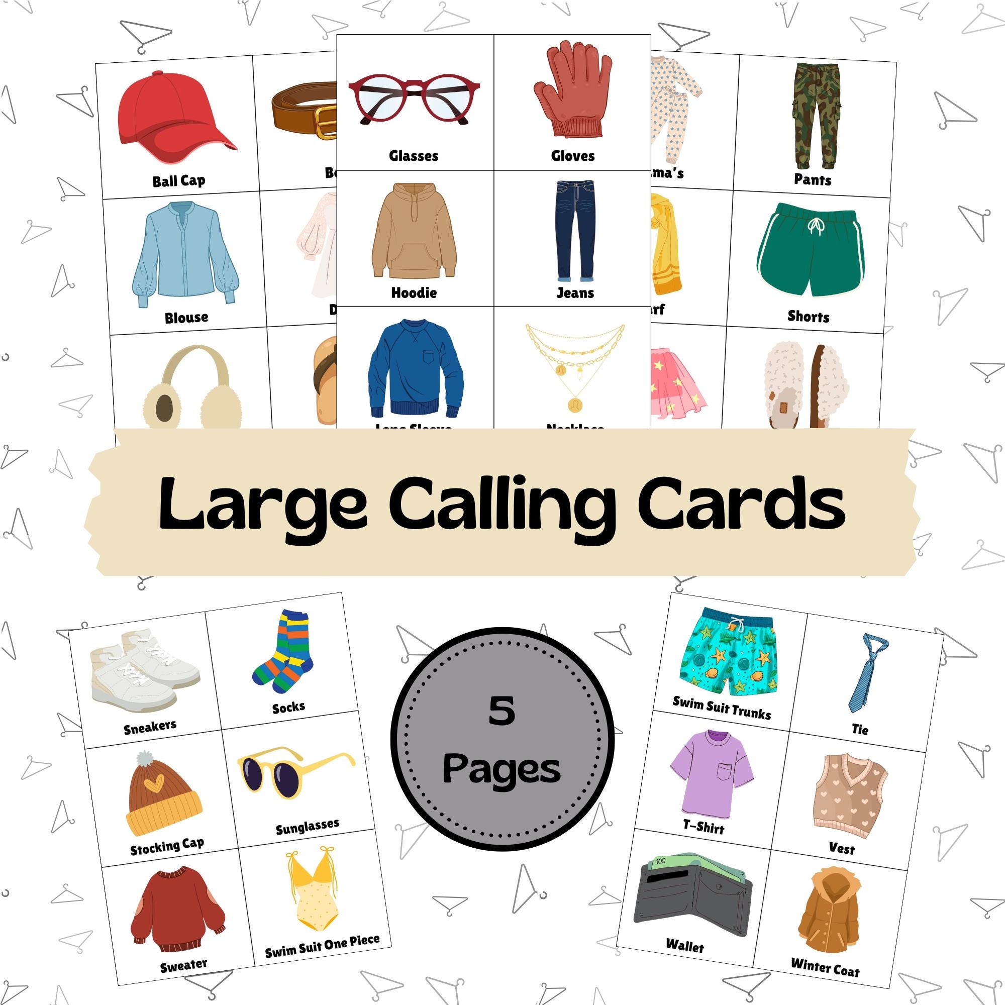 Clothing Bingo Game, Clothing Classroom Activity, Inclusive Bingo, 30 ...