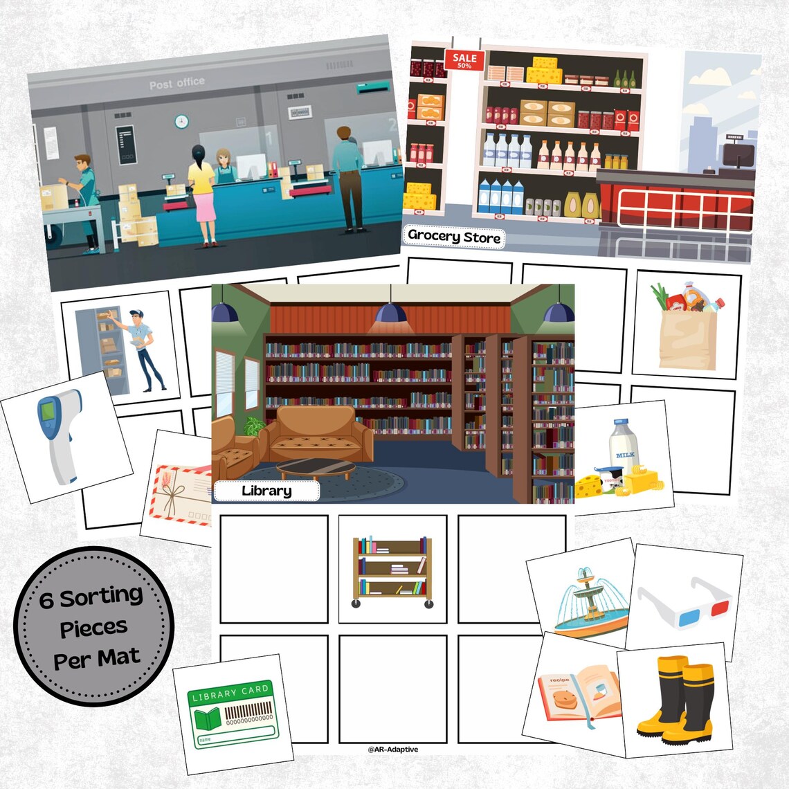 Community Sorting Mats: Life Skills Activity (digital Download) - Etsy