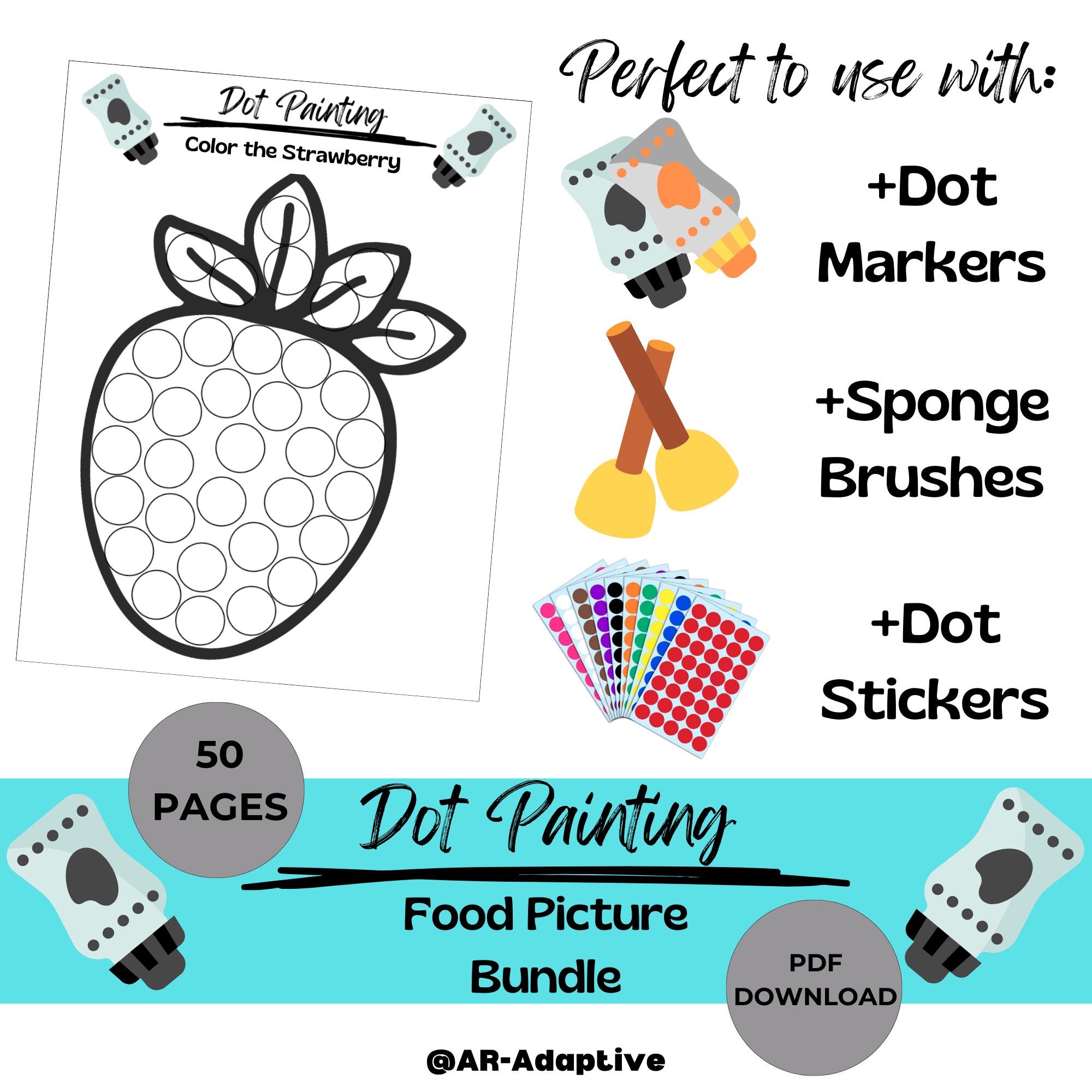 50 Food Dot Marker Activity Pages: Classroom Printables (PDF) - Etsy