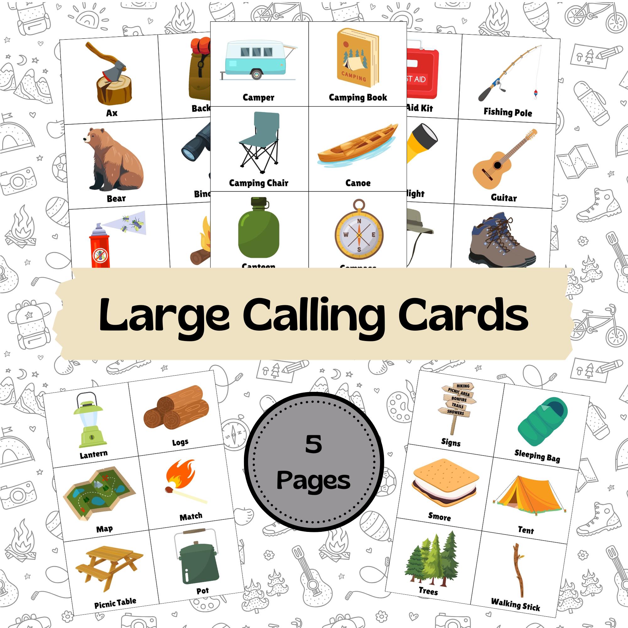 Camping Bingo Game, Camping Classroom Activity, Inclusive Camp Bingo ...