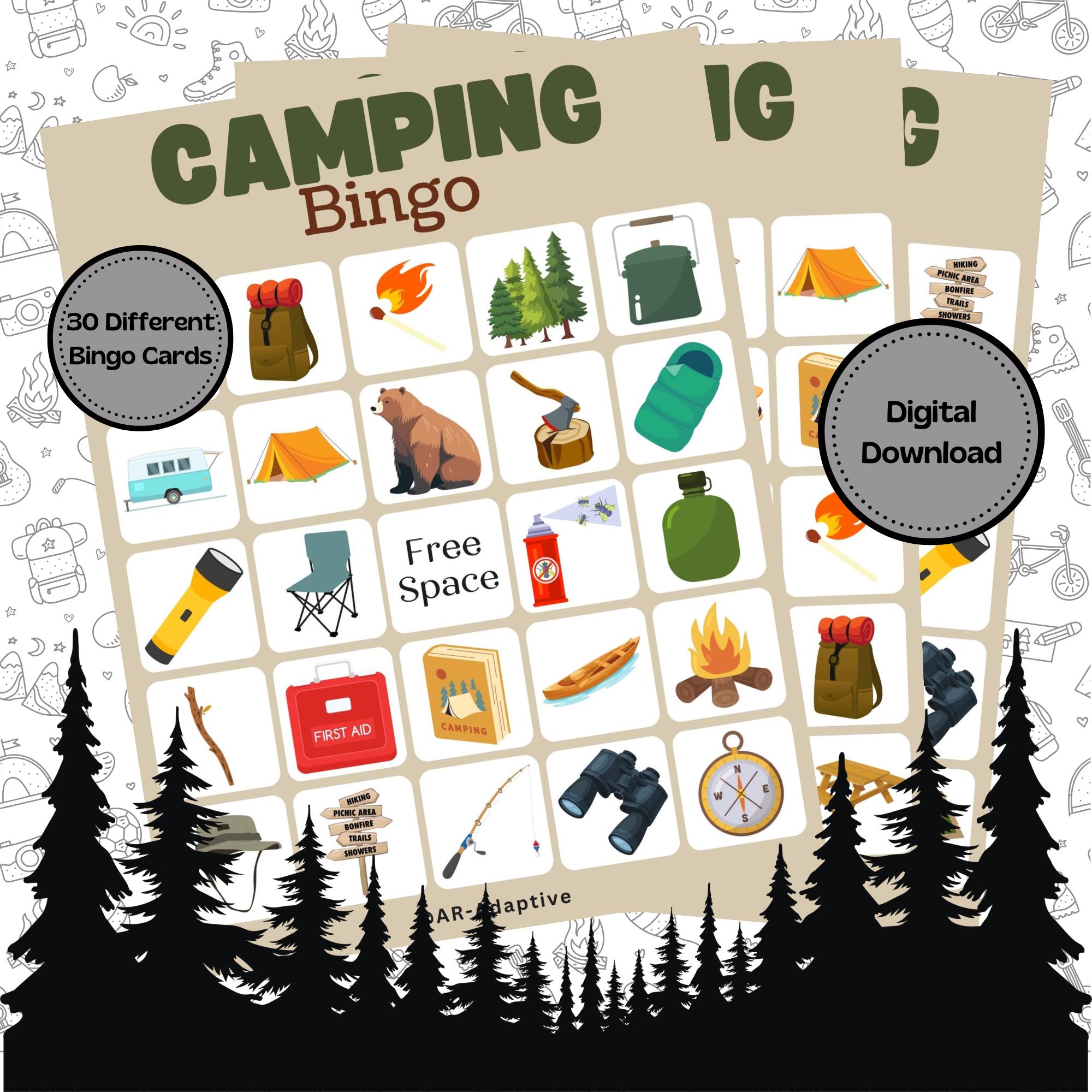 Camping Bingo Game, Camping Classroom Activity, Inclusive Camp Bingo ...