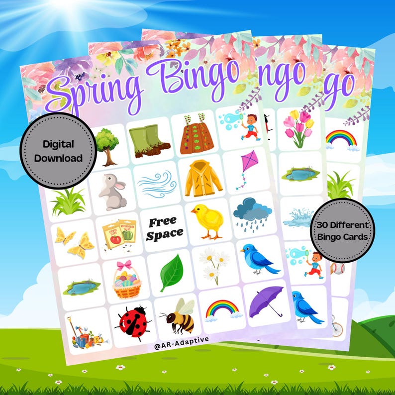Spring Bingo Game, Spring Classroom Activity, Inclusive Spring Bingo ...