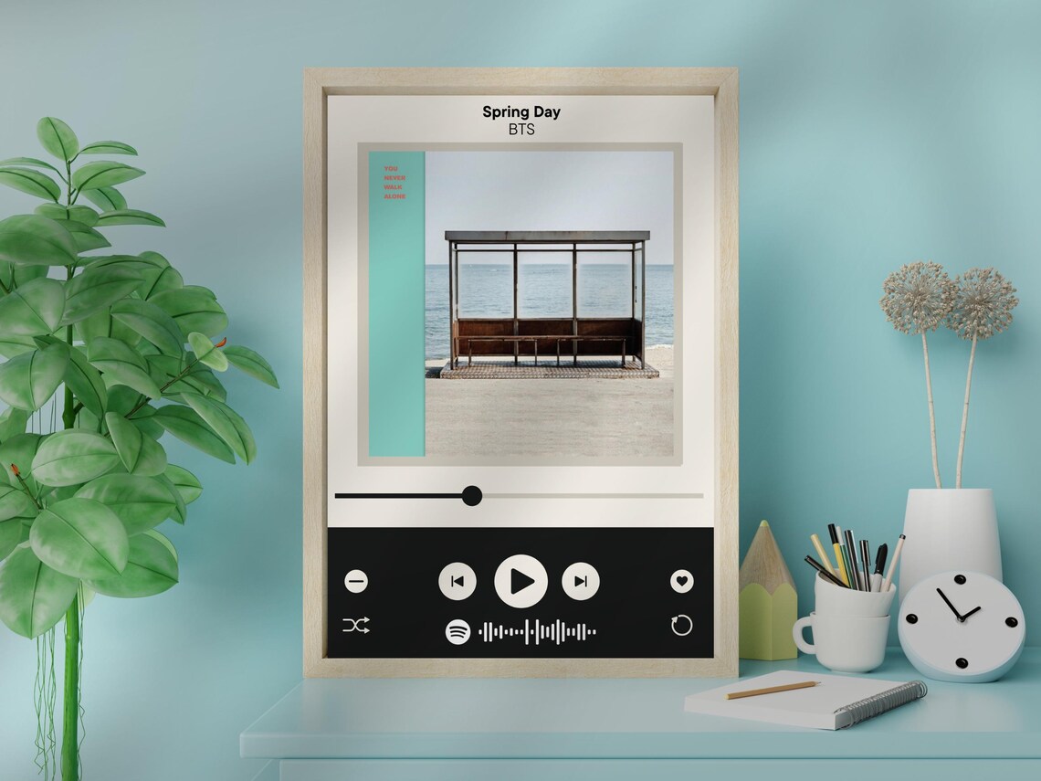 BTS Album Cover Spotify Player Wall Art | Minimalist Digital Prints ...