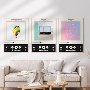 BTS Album Cover Spotify Player Wall Art | Minimalist Digital Prints ...