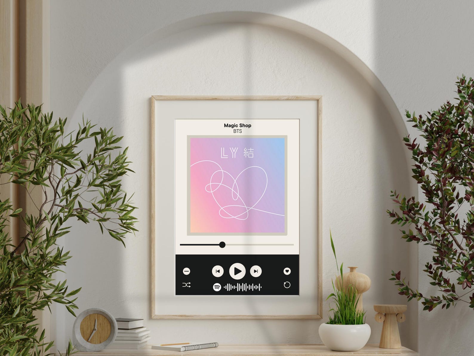 BTS Album Cover Spotify Player Wall Art | Minimalist Digital Prints ...