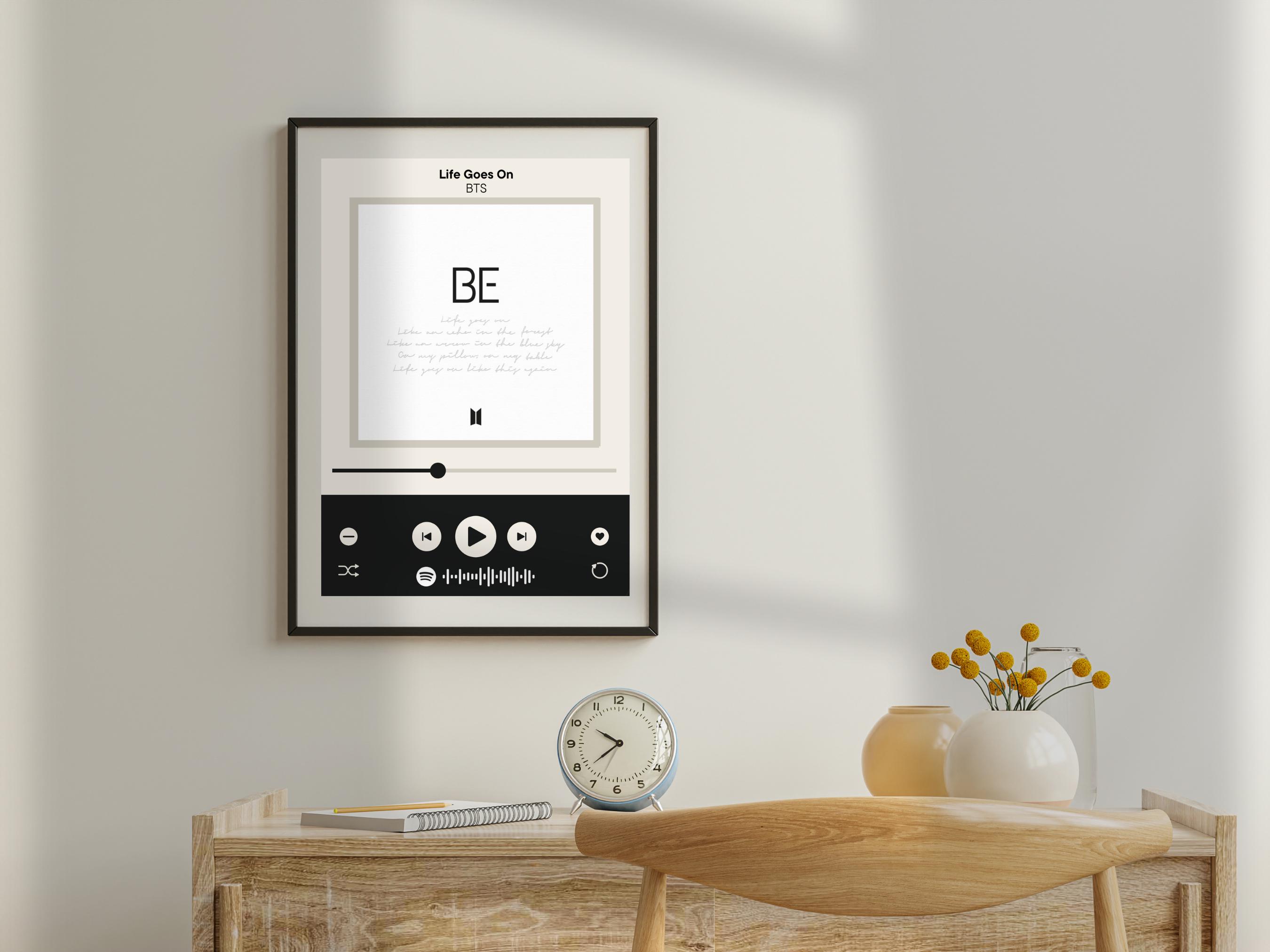 BTS Album Cover Spotify Player Wall Art | Minimalist Digital Prints ...