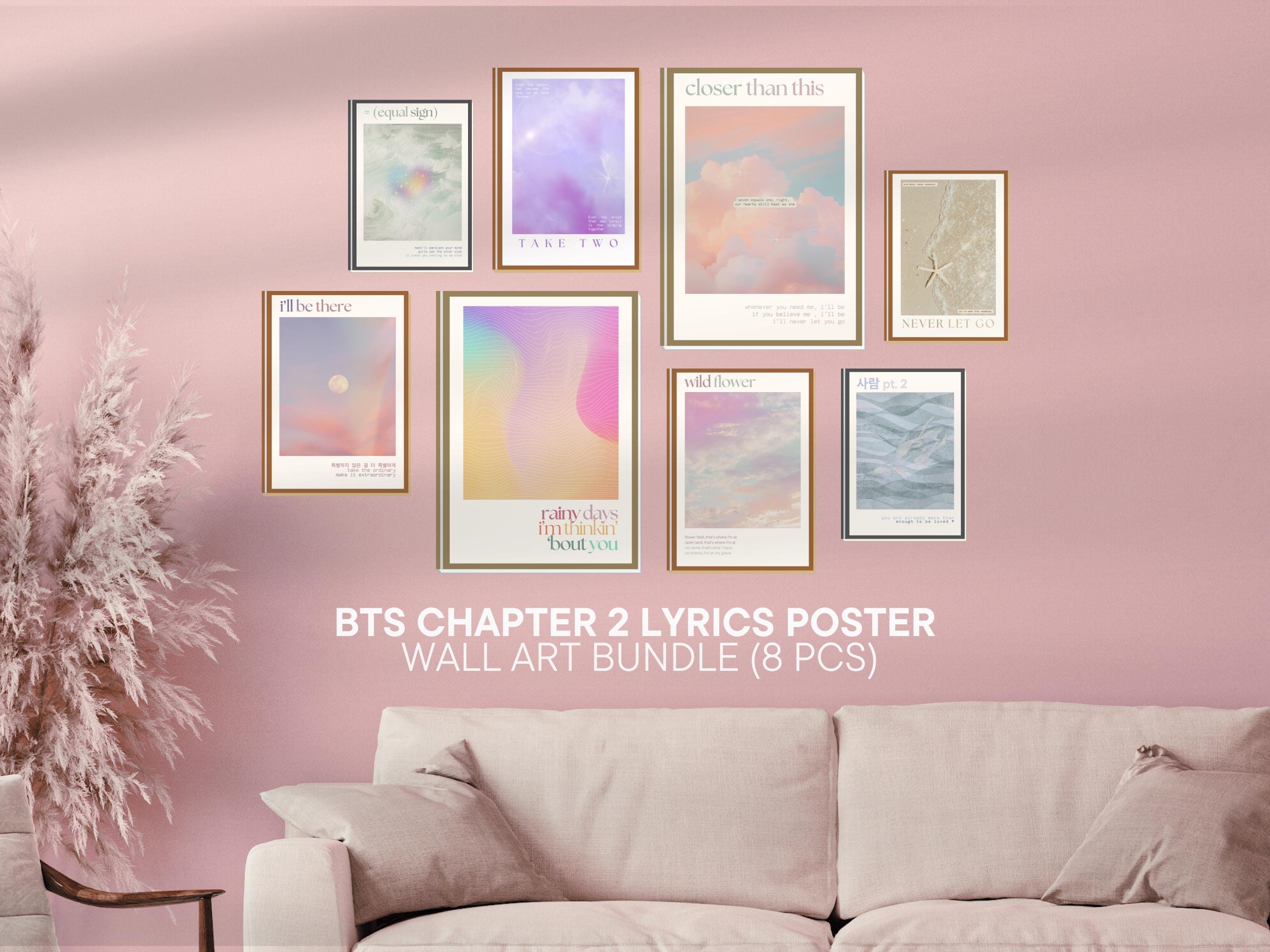 BTS Chapter Two Songs Wall Art Prints Bundle | Minimalist Lyric Posters ...
