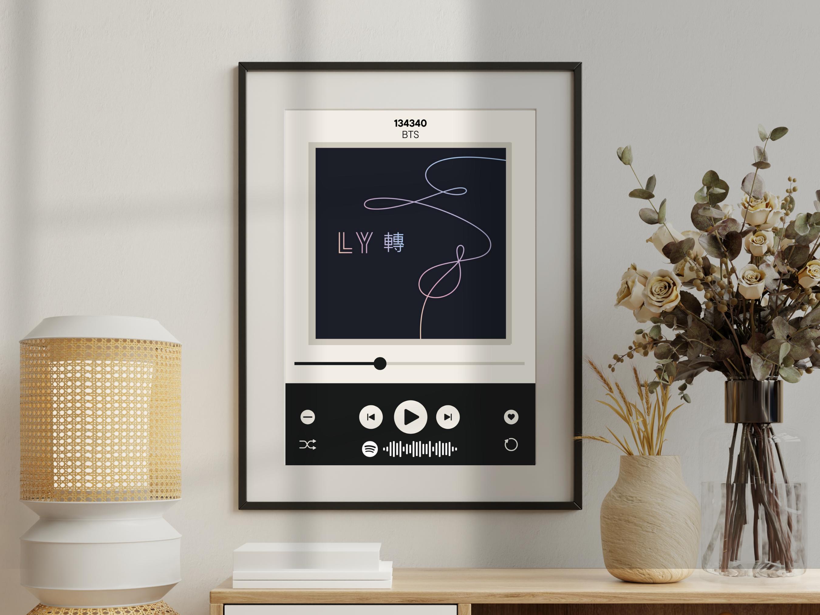 BTS Album Cover Spotify Player Wall Art | Minimalist Digital Prints ...