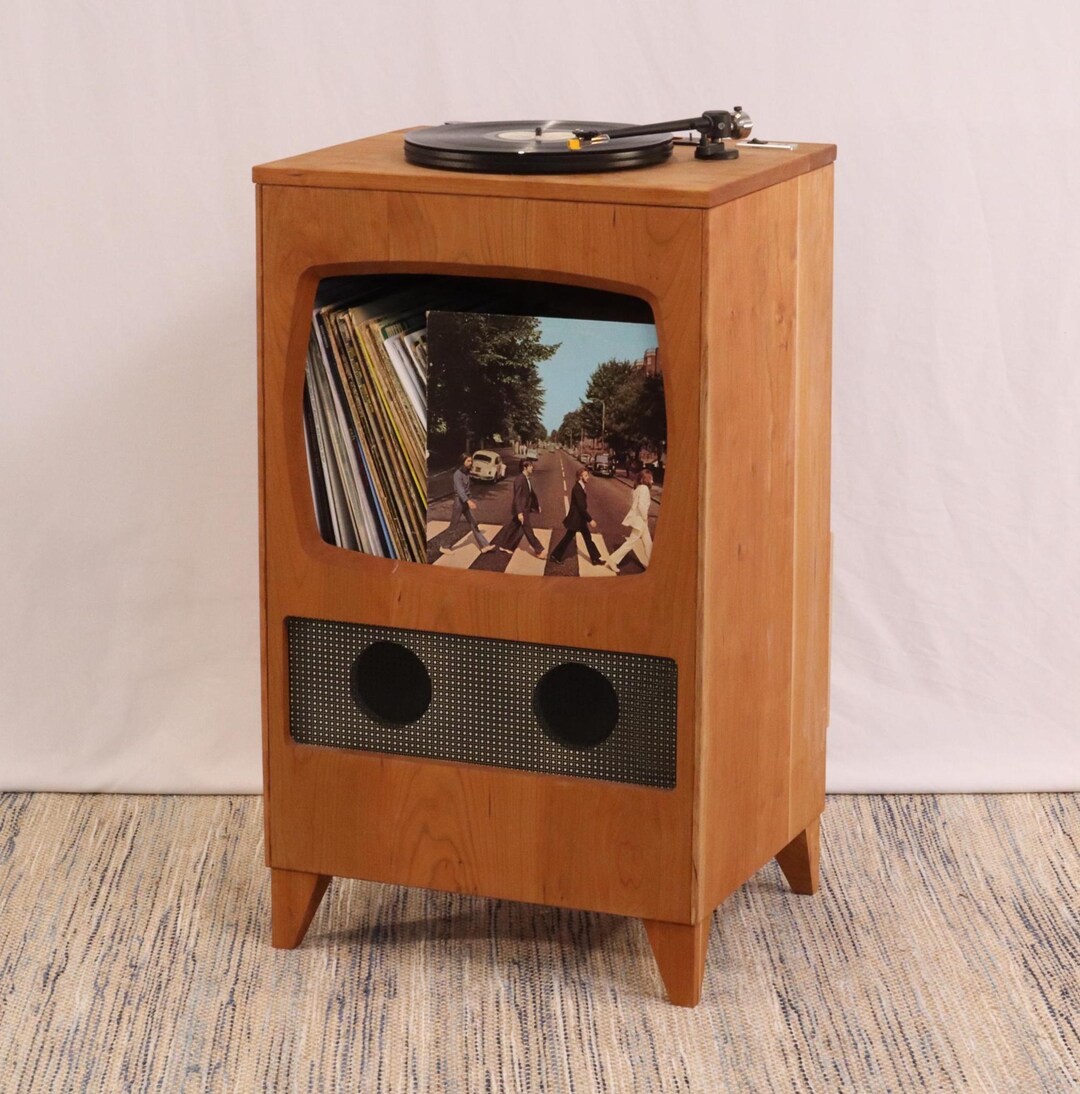 Jet Vinyl Record Console - Etsy