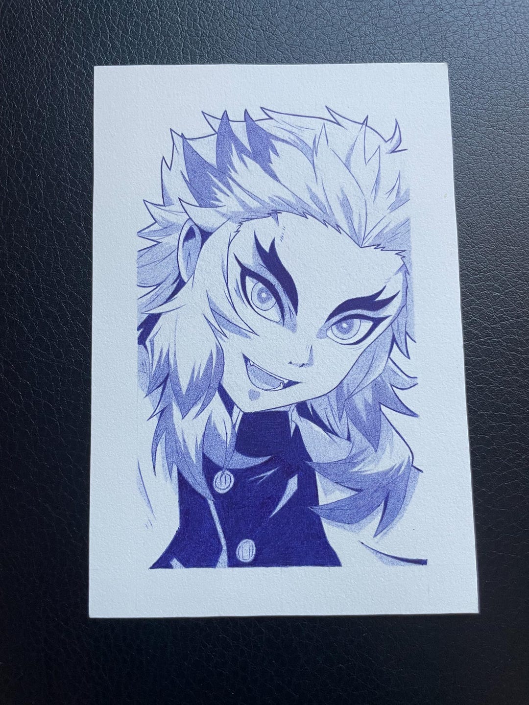 Rengoku, Flame Hashira, Pen Drawing - Etsy