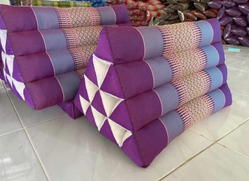 Thai Traditional Triangle Pillow – Natural Comfort & Support Available ...