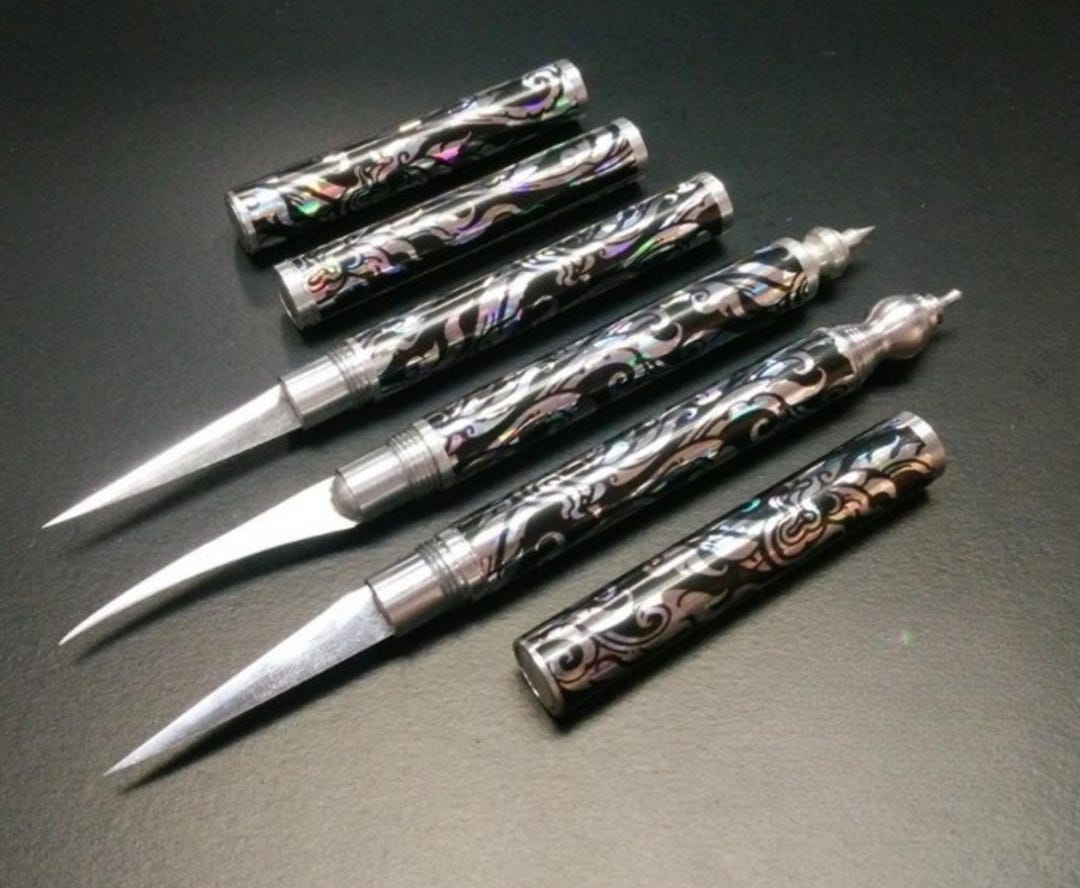 Handmade Thai Carving Knife Set: Stainless Steel Vegetable & Soap ...