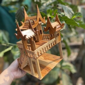 Handcrafted Miniature Traditional Thai House - Wooden Model Home Decor ...
