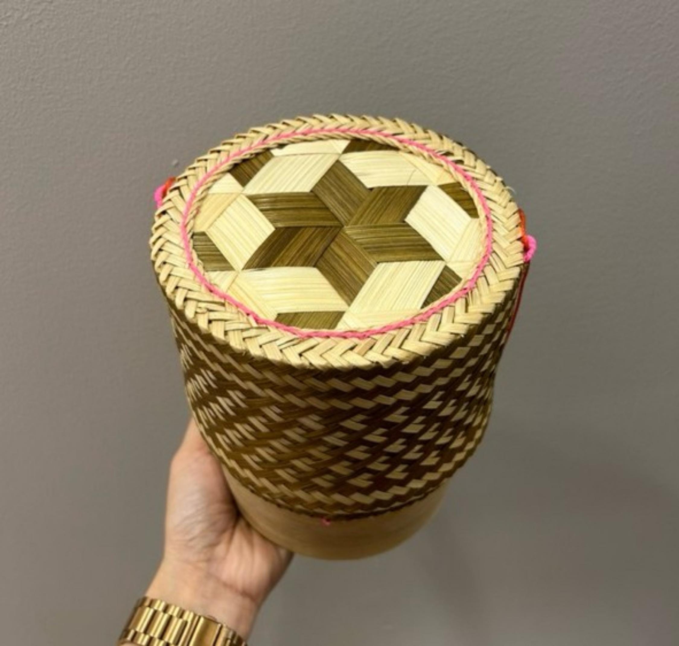 Kratip Sticky Rice Container Traditional Thai Isan Craft 6-inch ...