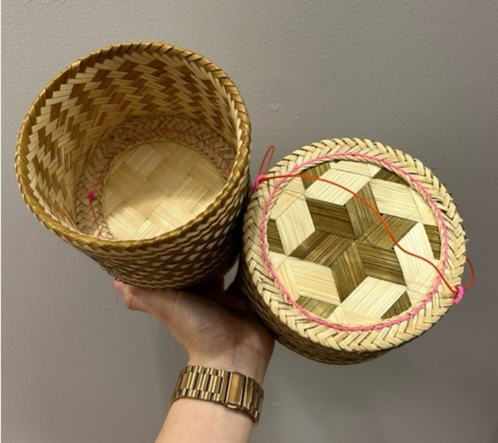 Kratip Sticky Rice Container Traditional Thai Isan Craft 6-inch ...