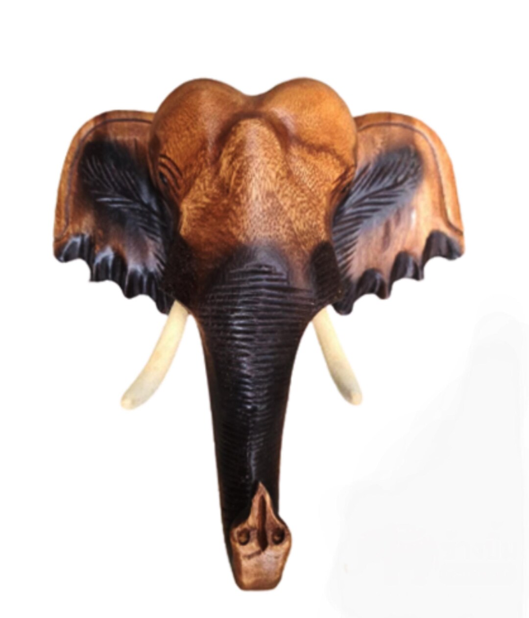 Handcrafted Wooden Elephant Head Wall Decor - 4 Sizes Available - Etsy