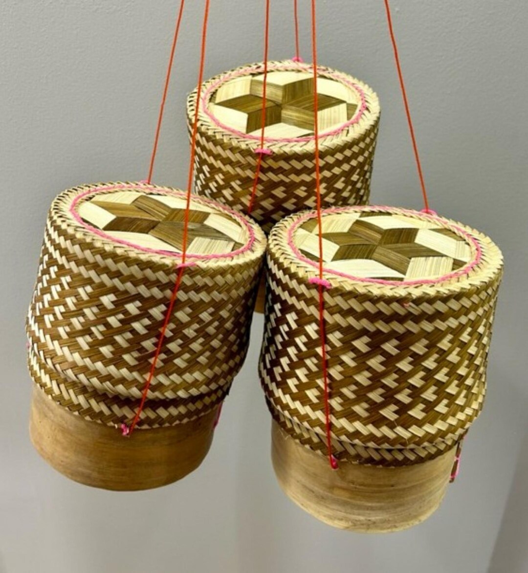 Kratip Sticky Rice Container Traditional Thai Isan Craft 6-inch ...