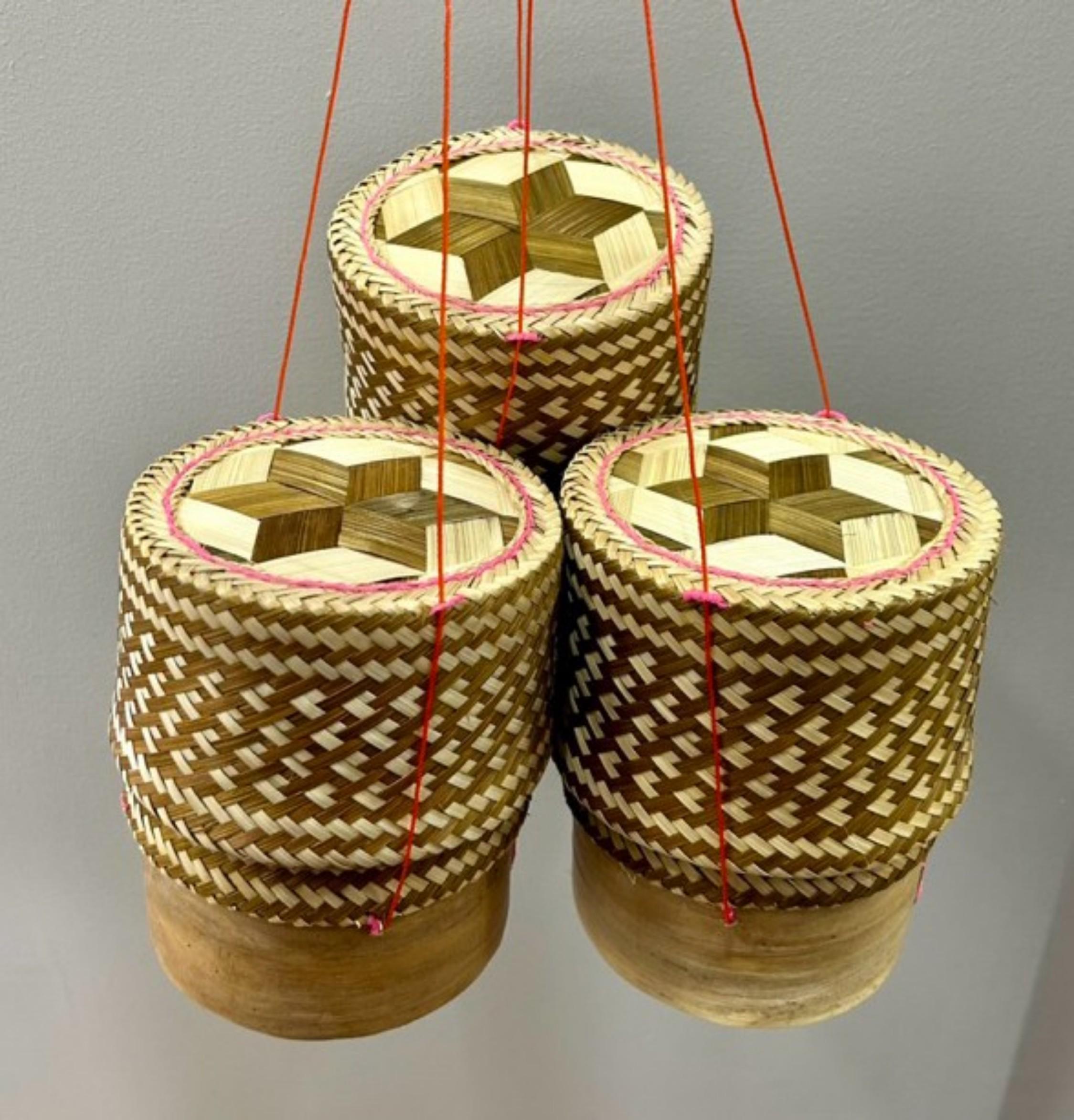 Kratip Sticky Rice Container Traditional Thai Isan Craft 6-inch ...