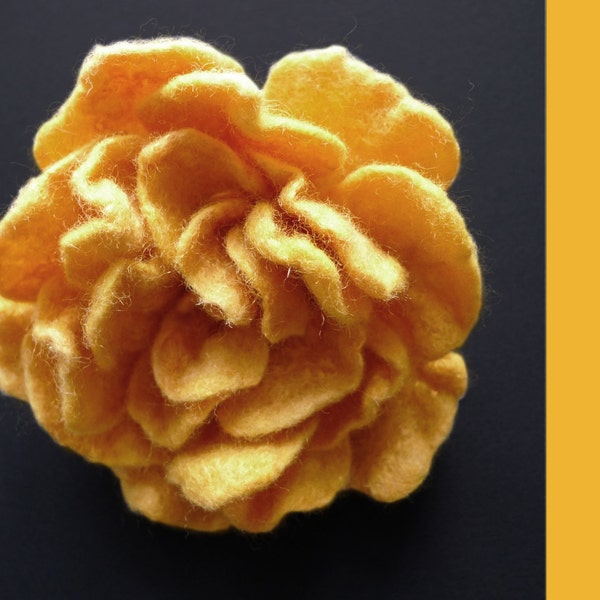 Yellow Rose Brooch - Etsy