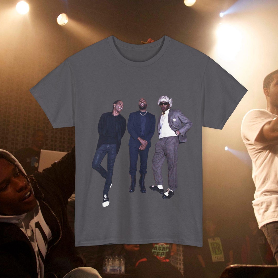 Kanye West, ASAP Rocky, Tyler the Creator Unisex Heavy Cotton Tee Free ...