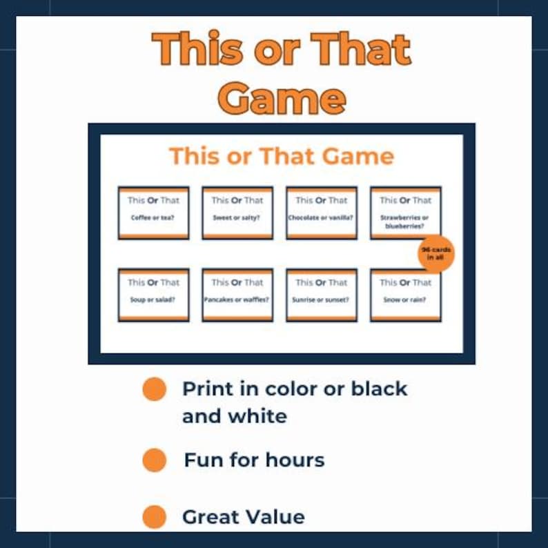 This or That Card Game- for People With Early to Middle Stage Dementia ...