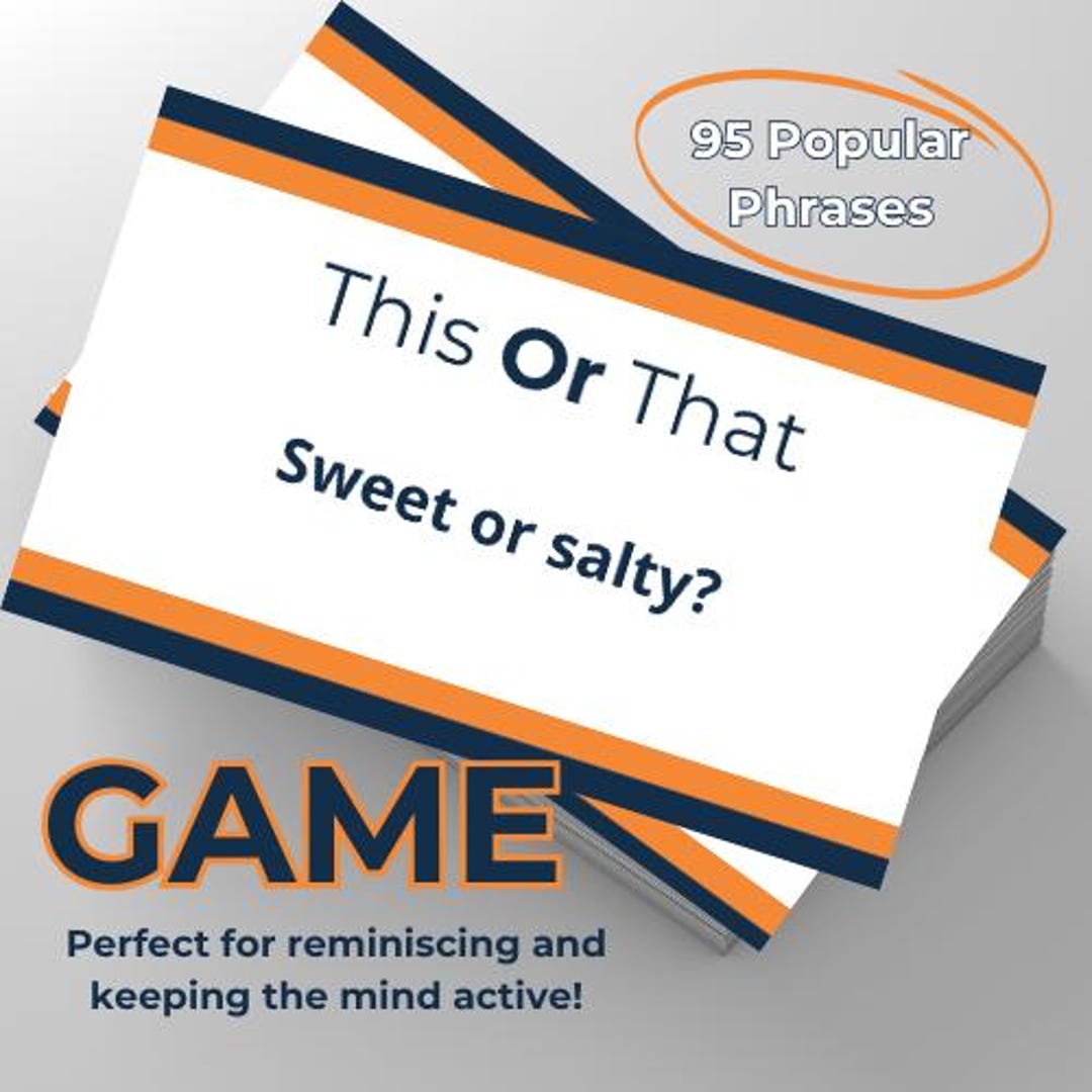This or That Card Game- for People With Early to Middle Stage Dementia ...
