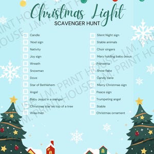 Christmas Scavenger Hunt Printable - Holiday Activity for Kids ...