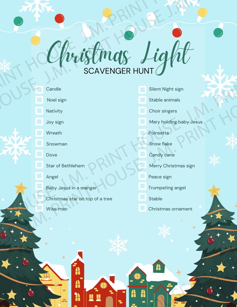 Christmas Scavenger Hunt Printable - Holiday Activity for Kids ...