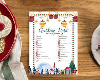 Christmas Scavenger Hunt Printable - Holiday Activity for Kids ...