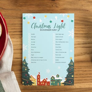 Christmas Scavenger Hunt Printable - Holiday Activity for Kids ...