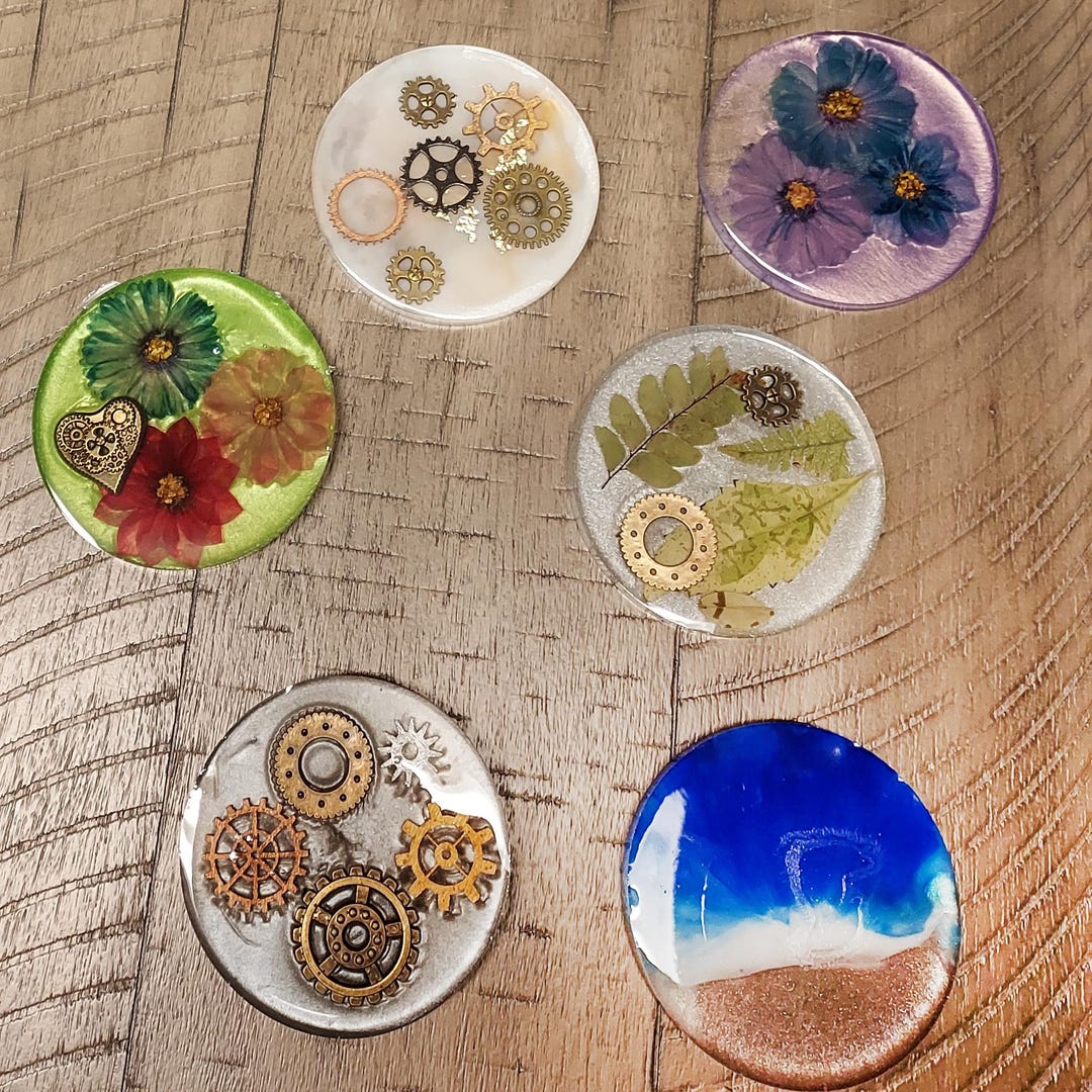 Epoxy Resin Food-safe Coasters, Customizable 3.25" Diameter - Etsy