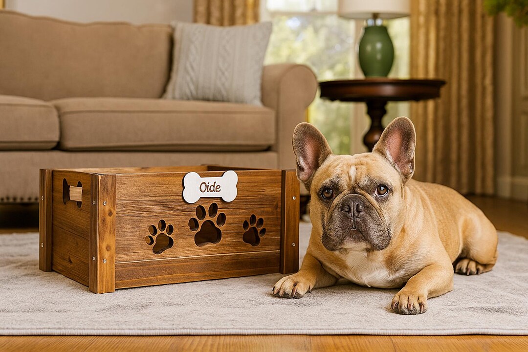 Custom Dog Toy Box With Name, Personalized Pet Toy Storage, Dog Name ...