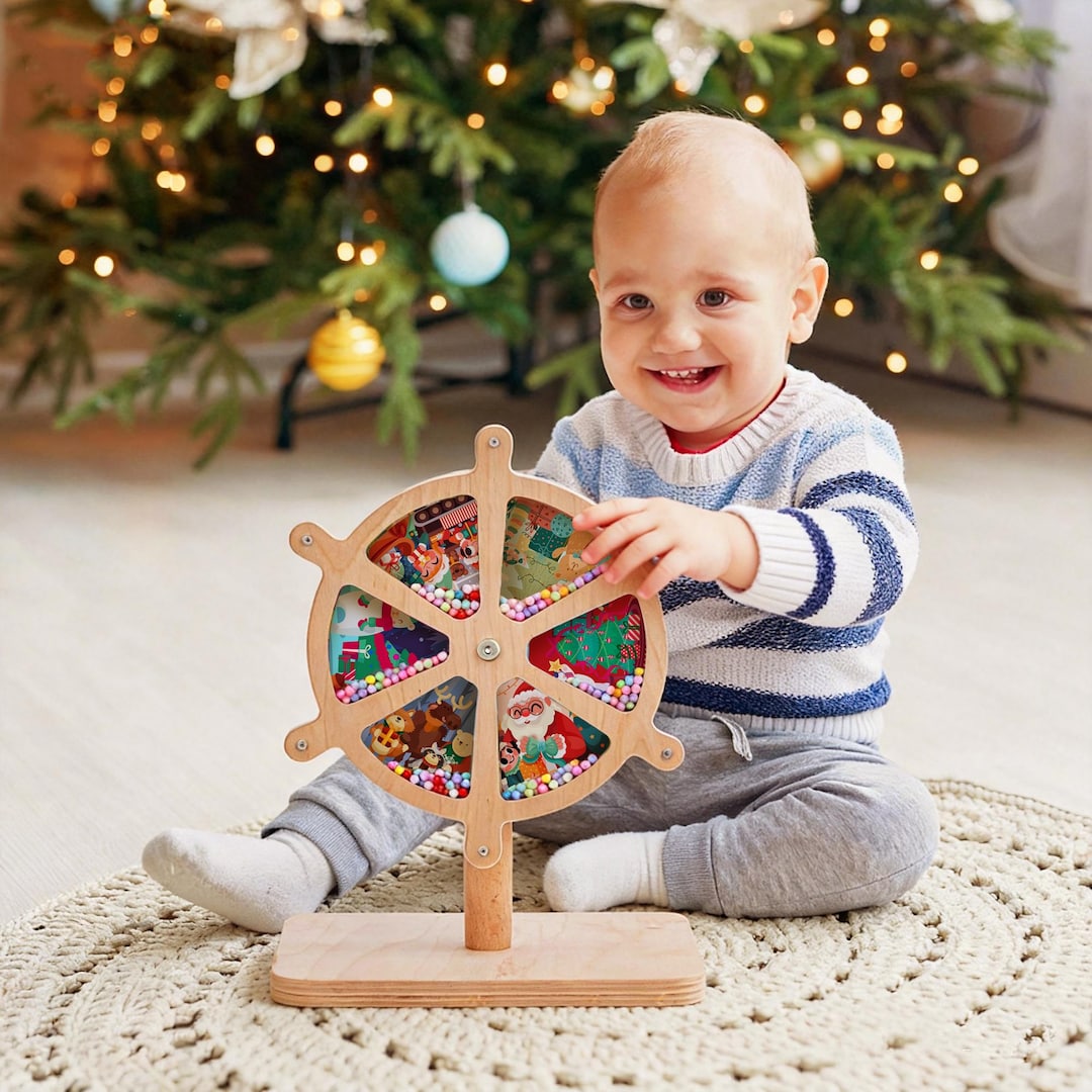 Wooden Montessori Rotary Toy, Christmas Gift, 1 Year Old Gifts ...