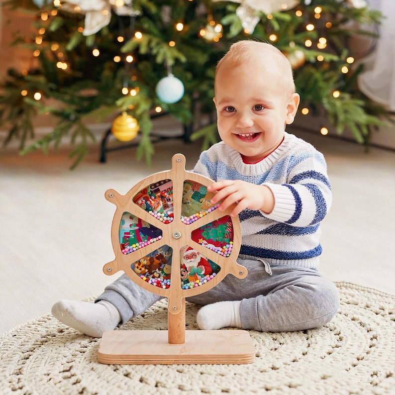 Wooden Montessori Rotary Toy, Christmas Gift, 1 Year Old Gifts ...