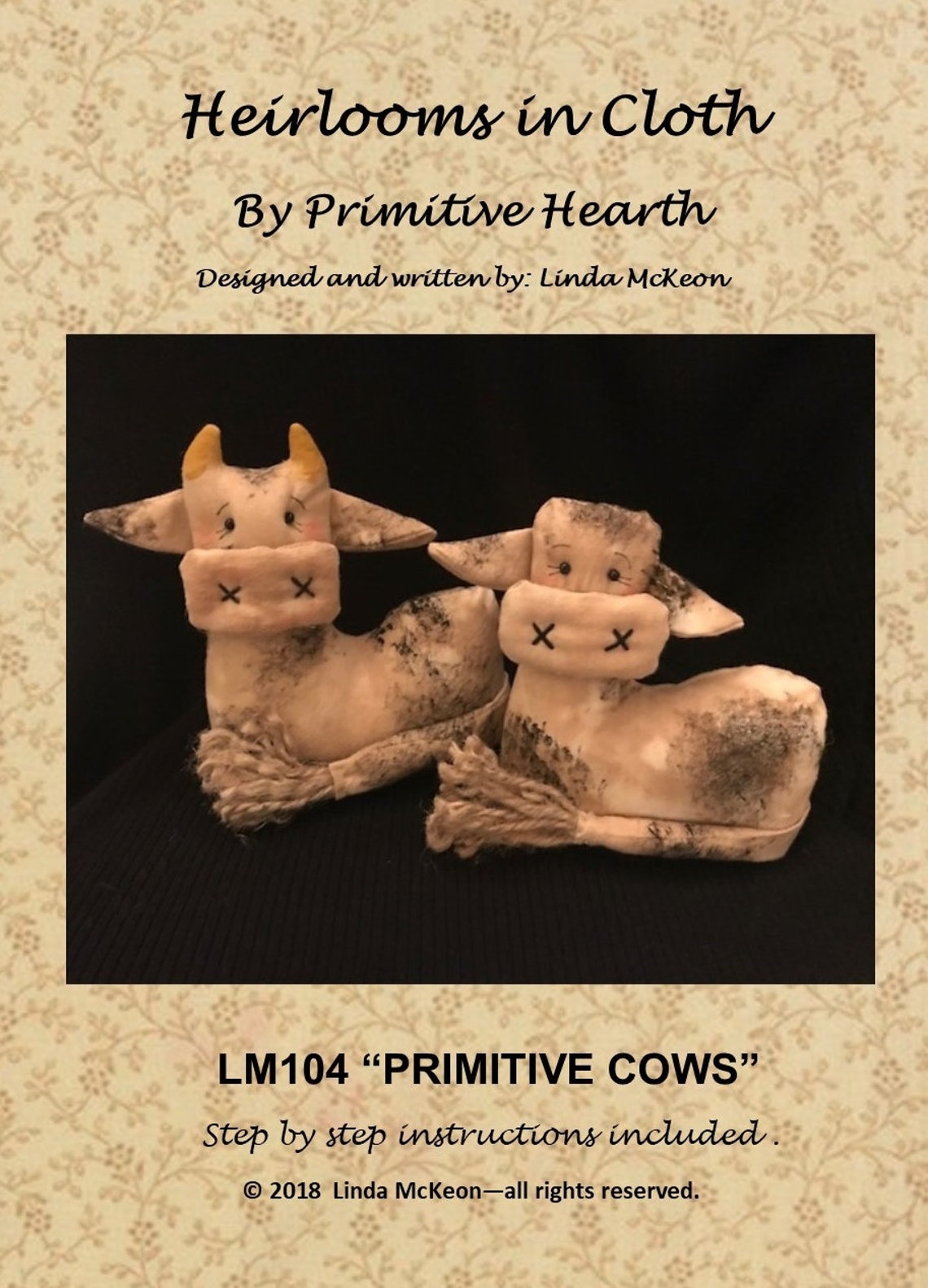 LM104 Primitive Cow / Bull Pattern "instant Download" - Etsy