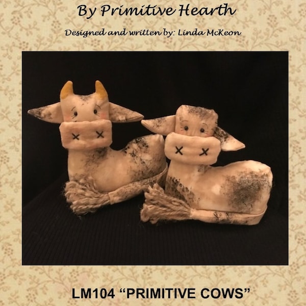 Primitive Cow Pattern - Etsy