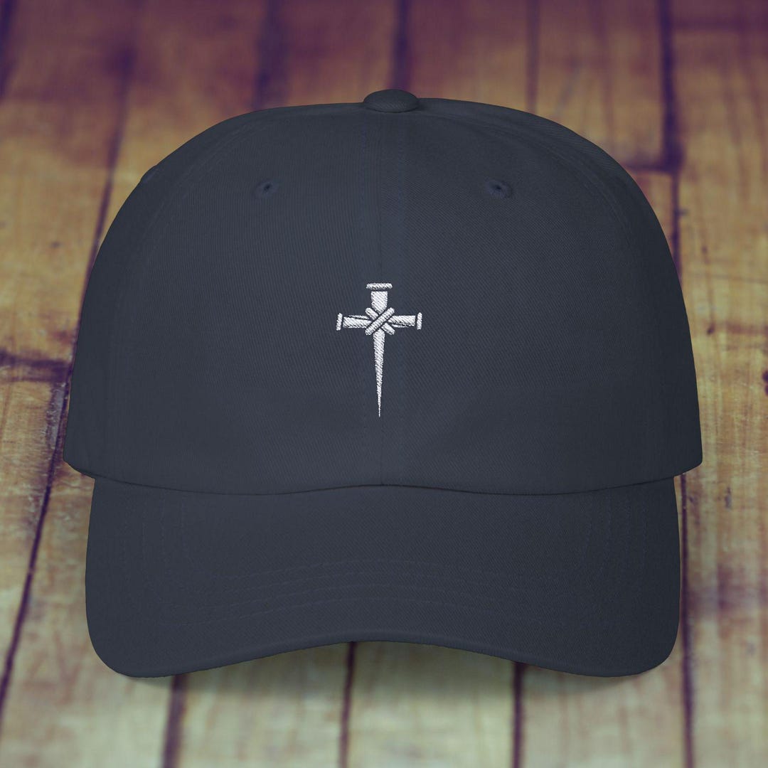 Embroidered Christian Nail Cross Classic Dad Cap, Religious Baseball ...