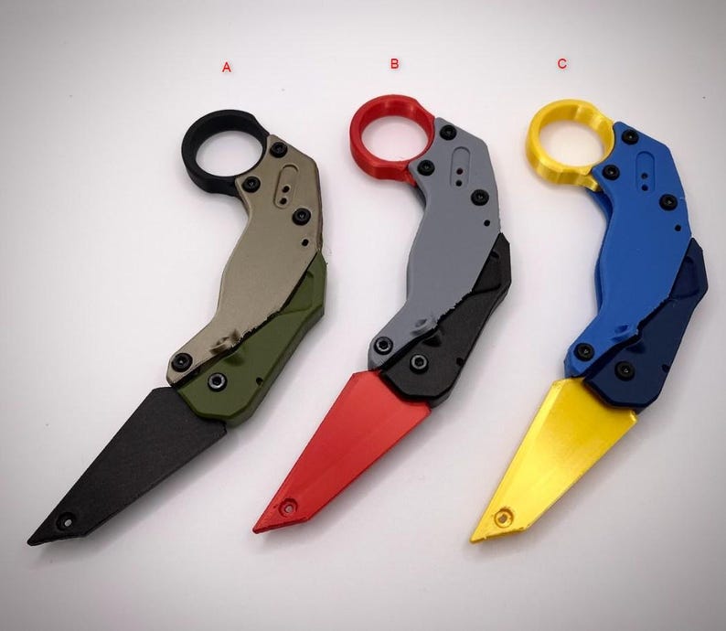 Karambit Fidget Toy With Magnet Detents - Reverse Tanto Blade - Etsy