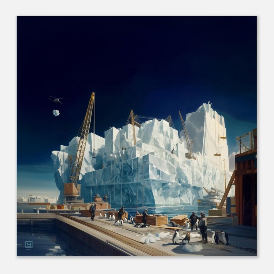 Iceberg #1 - Foam Square - Etsy