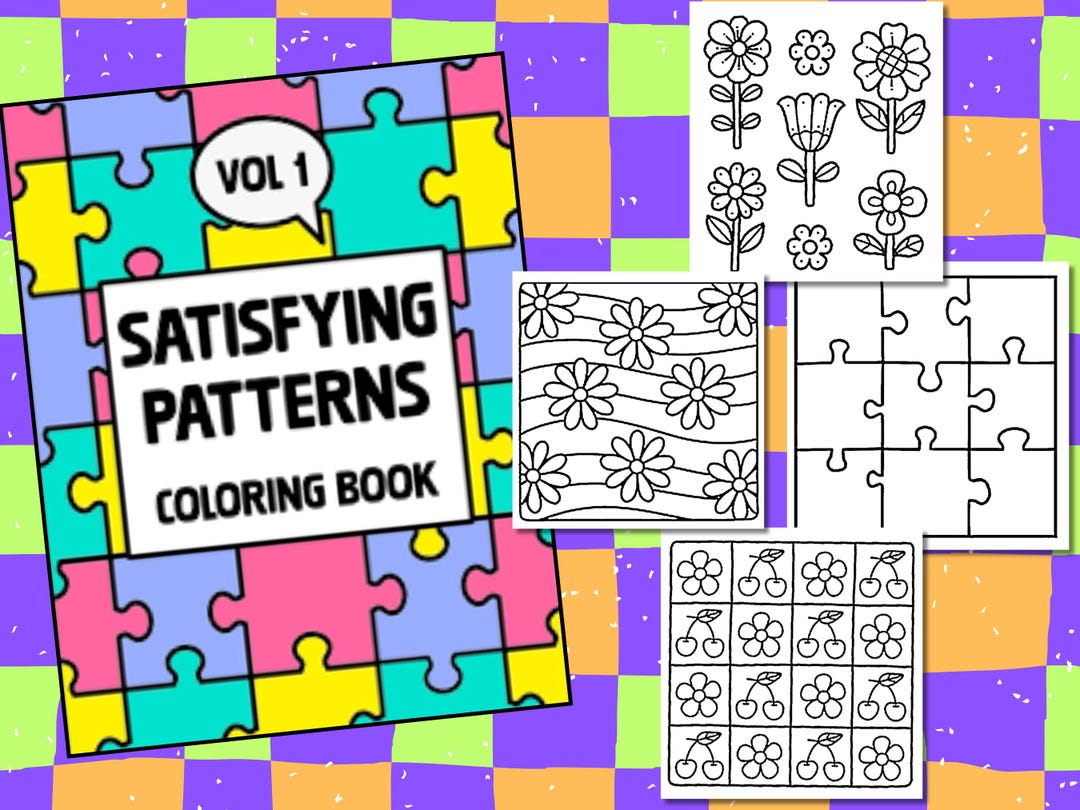 Relaxing Patterns Coloring Book, Easy Designs (digital Download) - Etsy UK