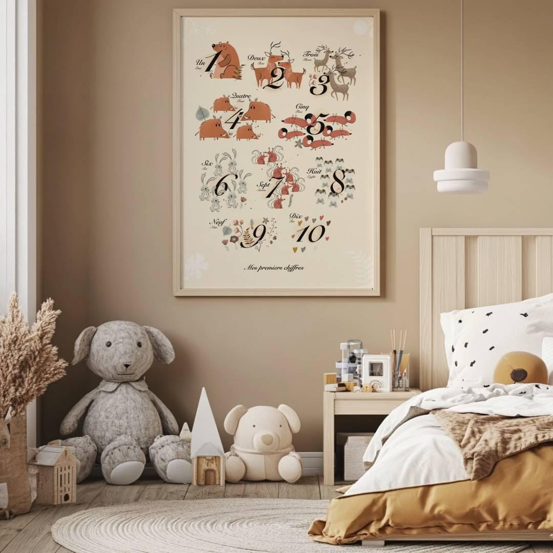 Forest Animals Poster | Personalized Poster | Animal Numbers ...