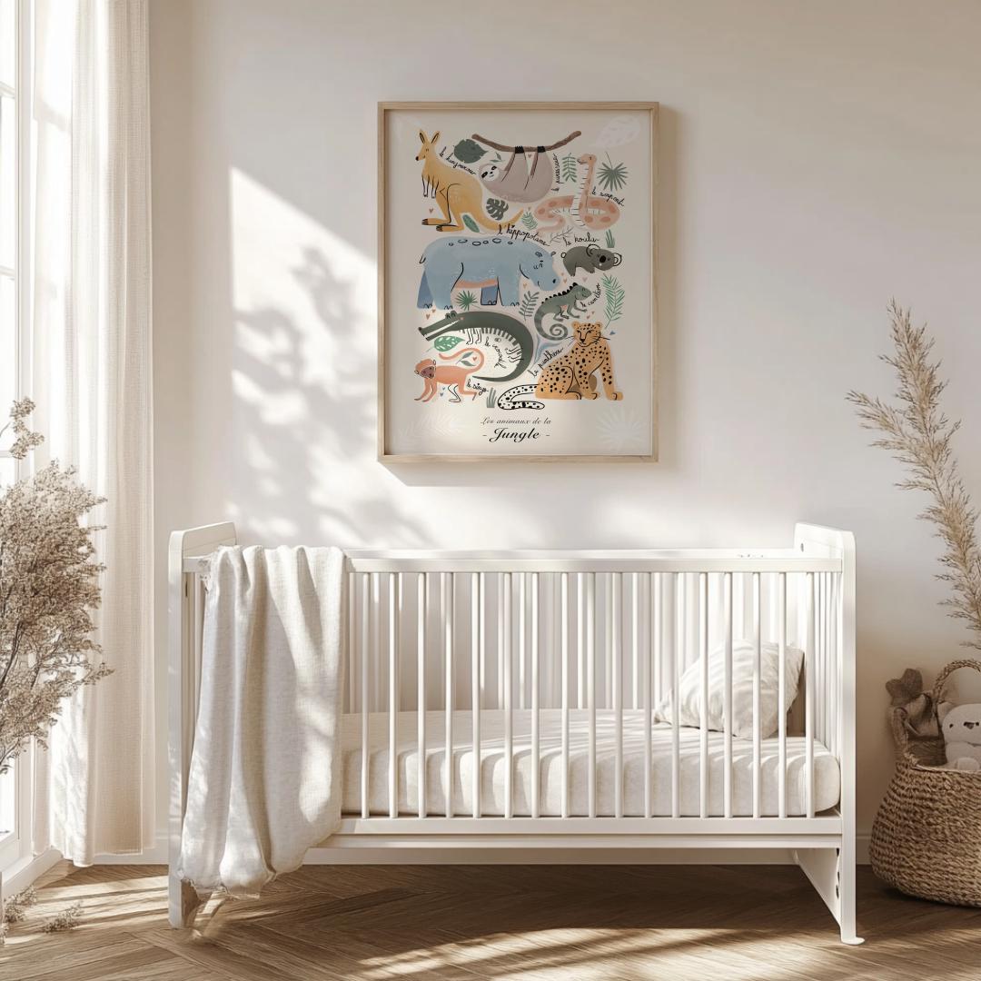 Jungle Animals Poster | Kids Room Poster | Favorite Animals ...