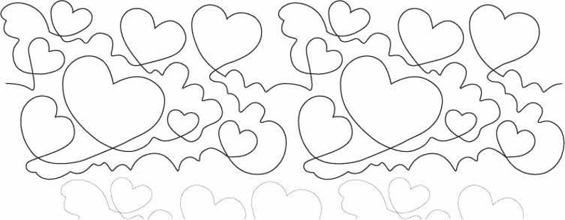 Hearts and Clouds Long Arm Pantograph - Etsy Canada