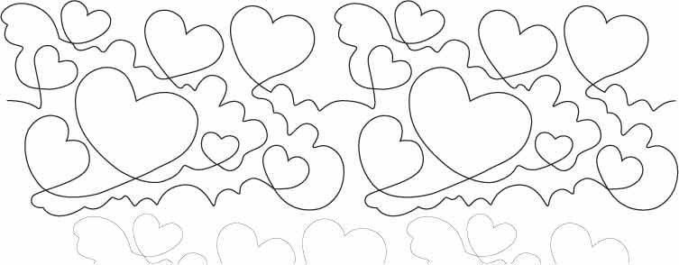 Hearts and Clouds Long Arm Pantograph - Etsy Canada