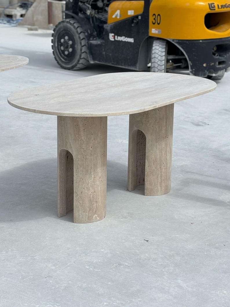 Travertine Top Dining Table, Marble Dinette Table, Travertine Dining ...